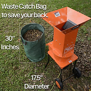 SuperHandy Leaf Mulcher Shredder Electric Green and Waste Management & Log Splitter Electric Portable 6 Ton Ram System 1-3/4eHP 15Amp 1500Watt Motor Horizontal [Bundle Deal]