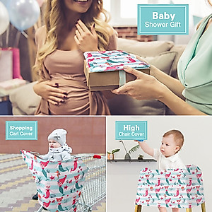 Car Seat Covers for Babies, Infant Carseat Canopies for Boys Girls, Opening Nursing Cover with Breathable Interactive Window, Soft Carrier Cover Newborn Shower Gift