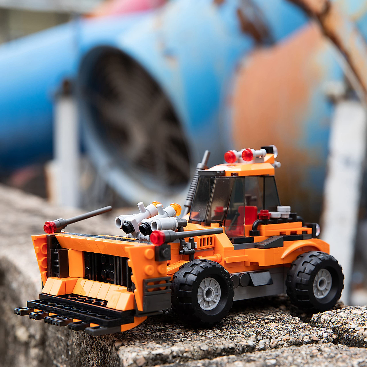 Block Builder Bulldozer Block Set (521pcs) and Construction Forklift. Two Building Kits in one Set! Toy Blocks Suitable for Boys and Girls.