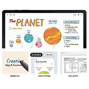 Samsung Galaxy Tab S6 Lite 10.4’’ Touchscreen (2000x1200) WiFi Tablet, Octa Core Exynos 9610 Processor, 4GB RAM, 64GB Memory, 5MP Front and 8MP Rear Camera, Bluetooth, Android 10 w/S Pen & Cover