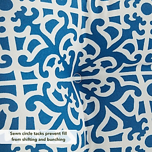 Greendale Home Fashions Square Outdoor Dining Seat Cushion (Set of 2), Azure 2 Count