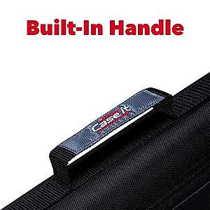 Case-it The Dual 2-in-1 Zipper Binder - Two 1.5 Inch D-Rings - Includes Pencil Pouch - Multiple Pockets - 600 Sheet Capacity - Comes with Shoulder Strap - Black Dual-121-A