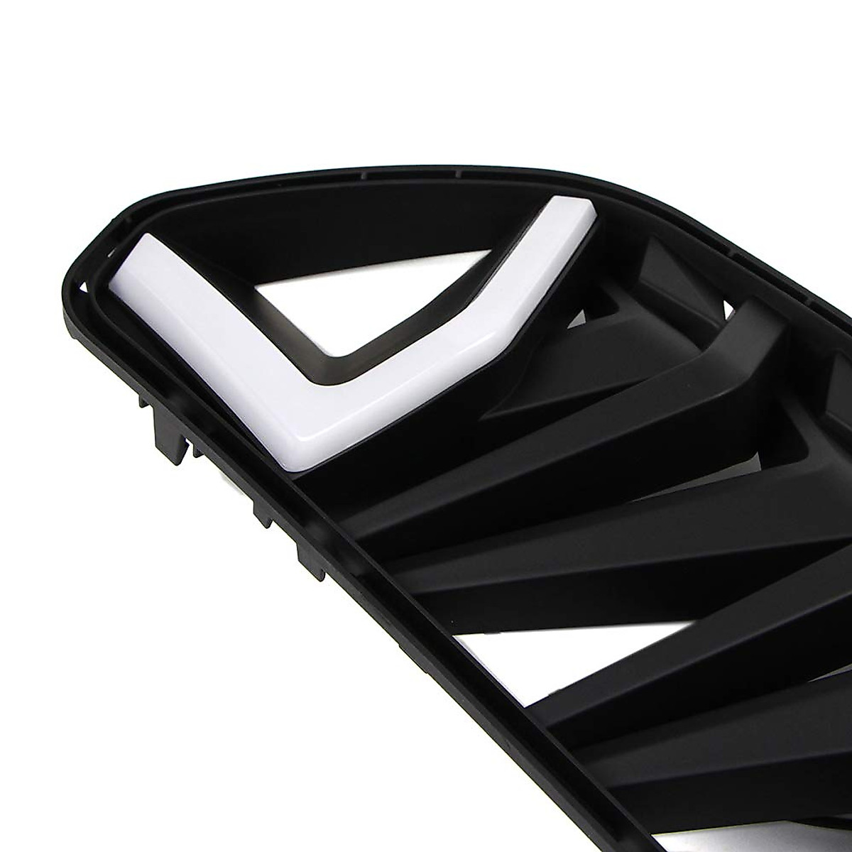 Dreamseek LED Grille for Ford Mustang 2015 2016 2017 Front Bumper Sport Performance Grill White Light Armor Style