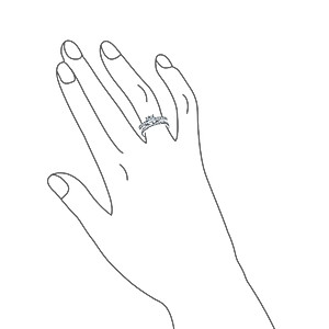 1CT Brilliant Cubic Zirconia Round Princess Cut Solitaire Cathedral Setting Thin Eternity Pave Band AAA CZ Anniversary Engagement Wedding Ring Set .925 Sterling Silver Size 7