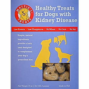 Mattie's Treats: 1 Pound Box; Low Protein, Low Phosphorus, Low Sodium Dog Treats