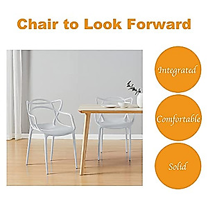 CangLong Cross Back Dining Chair Casual Chair for Restaurants, Cafes, Kitchens, Dining Rooms Set of 2, Gray