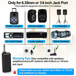 Wireless Microphone, UHF Dual Cordless Metal Dynamic Mic System with Rechargeable Receiver, for Karaoke, Church, Speech, Wedding, Party Singing,Class(200 ft Range)-Auto Connect