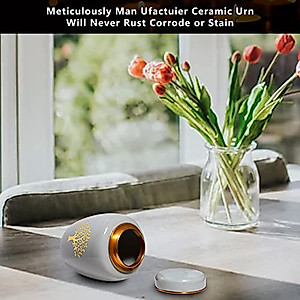 MOCANDA Small Urns for Human Ashes,Beautiful Ceramic Tree of Life Cremation Urn,Keepsake Urns for Human Ashes,For Sharing Adult or Baby Urns for Ashes,Pet Urn.