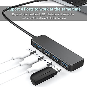 Ankky USB C Hub, USB Hub 3.0, USB C Dock, USB C to USB Extender with 4 USB Ports USB C Splitter for MacBook, Mac Pro/Mini, iMac, Ps4, PS5, Surface Pro,Flash Drive, Samsung