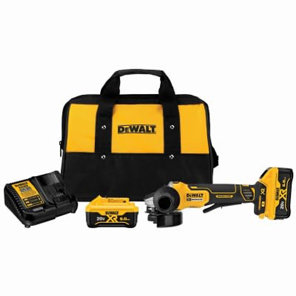 DeWalt DCG413R2 20-Volt XR Small Angle Grinder Kit, 2 Batteries, Charger - Quantity 2