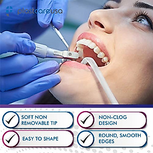 1000 Dental Disposable Saliva Ejectors, White Body White Tip, Evacuation Suction Tips (Case of 1000)