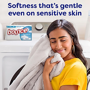 Bounce Free & Gentle Unscented Fabric Softener Dryer Sheets for Sensitive Skin, 120 Count