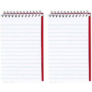 1InTheOffice Wirebound Spiral Memo Books, Memo Pads, 3" x 5", College Ruled, Small Notepad 3x5, Assorted, 75 Sheets/Pad, 25 Pads/Pack