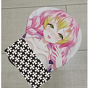Demon Slayer Kanroji Mitsuri 3D Anime Mouse Pads Ergonomic Mouse MatsGame/Home Dual-use Desk Writing Board 2Way Skin