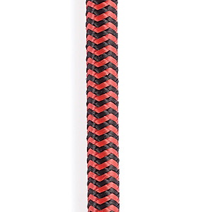 D’Addario Accessories Custom Series Braided Guitar Cable - Instrument Cable with Nickel Plated ¼ Inch Ends - Protects Guitar Cord Against Cuts, Kinking - 15 feet - Red