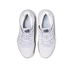 ASICS Women's Court FlyteFoam 3 Tennis Shoes, 9.5, White/Pure Silver