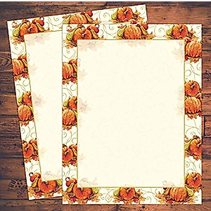 Great Papers! Stationery Letterhead, Fall Pumpkins, 8.5" x 11", 80 count (2013292)