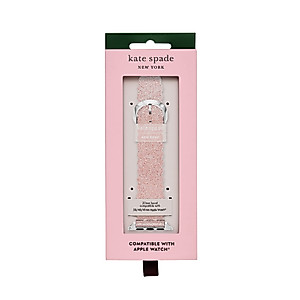 Kate Spade New York Women's Pink Glitter Jelly Band for Apple Watch®, 38/40/41mm (Model: KSS0147)
