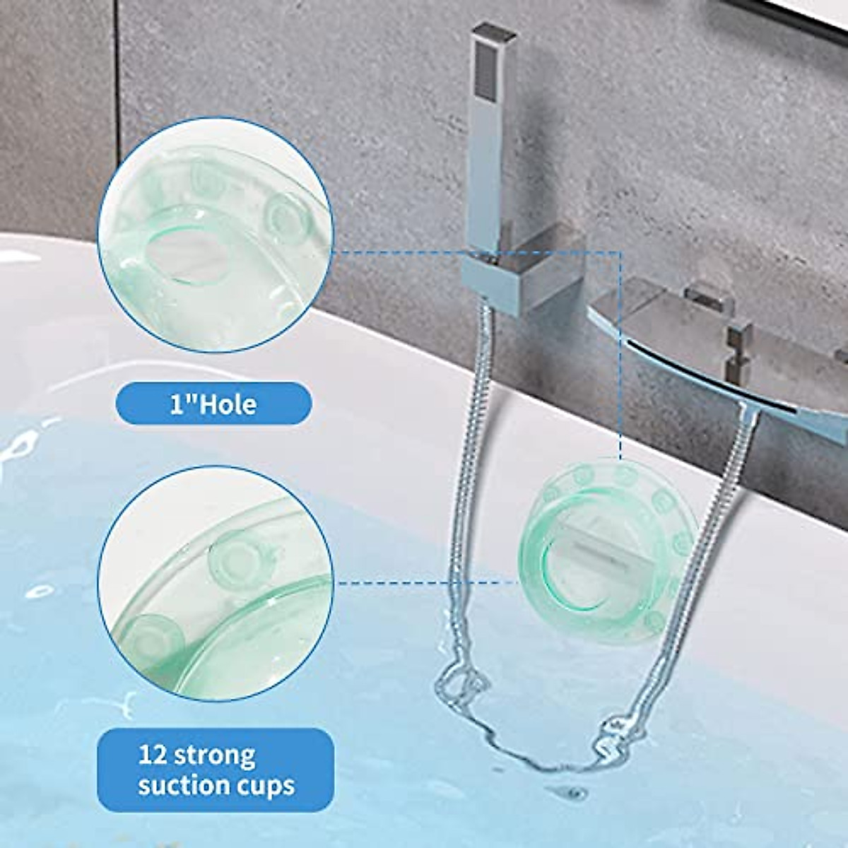 Home Merc Bathtub Drain Cover, Overflow Drain Cover, tub Overflow Drain Cover, Tub Stopper 2 Pcs Bath Overflow Drain Cover for Deeper Bath for Bathtub Overflow Drain Cover (Green)