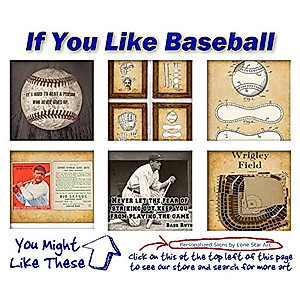 Babe Ruth - Never Let The Fear - Great Motivational and Inspiring Baseball Quote Poster, Black and White Teen Bedroom Decor, Gift for Teenagers and Baseball Athletes, 11x14 Unframed Art Print Poster