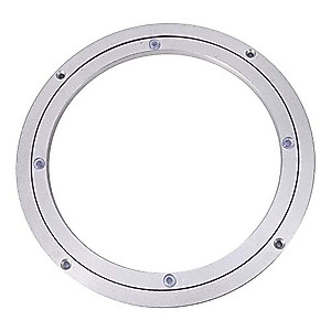 Dining Table Turntable, Heavy Duty Aluminium Alloy Rotating Bearing Swivel Plate Tabletop Round Smooth Turntable for Kaleidoscopes Tabletop Serving Trade Show Displays(10 Inch)