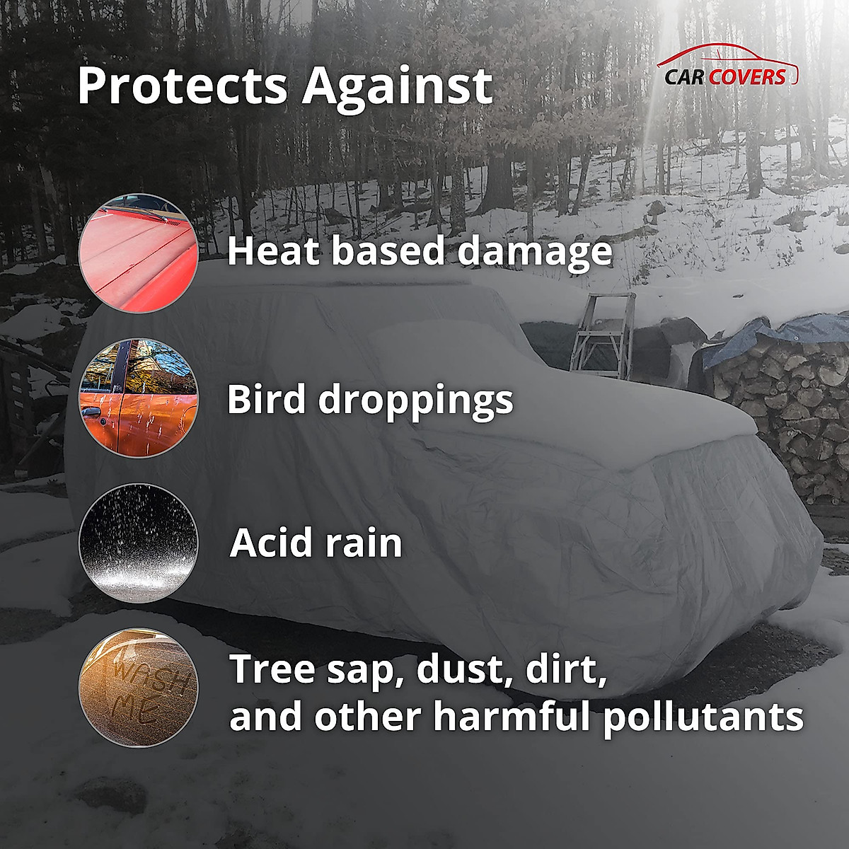 CarCovers Weatherproof SUV Cover & Warranty Compatible with Subaru 2018-2019 Crosstrek - Outdoor Cover Theft Cable Lock SUV Accessories Better Than Waterproof