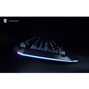 Tesoro Lobera Supreme G5NFL Red Mechanical Switch USB Hub Full Color RGB LED Backlit Side Illuminated Mechanical Gaming Keyboard TS-G5NFL (B) RD