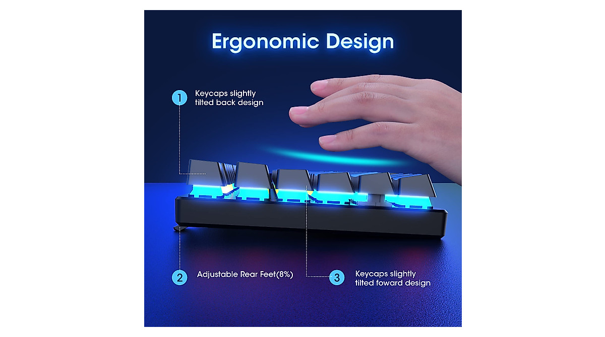 RisoPhy RGB Mechanical Gaming Keyboard - Ultra-Slim Design