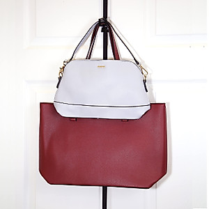 Perfect Curve Over-The-Door Handbag and Purse Organizer for 9 Bags. Black.