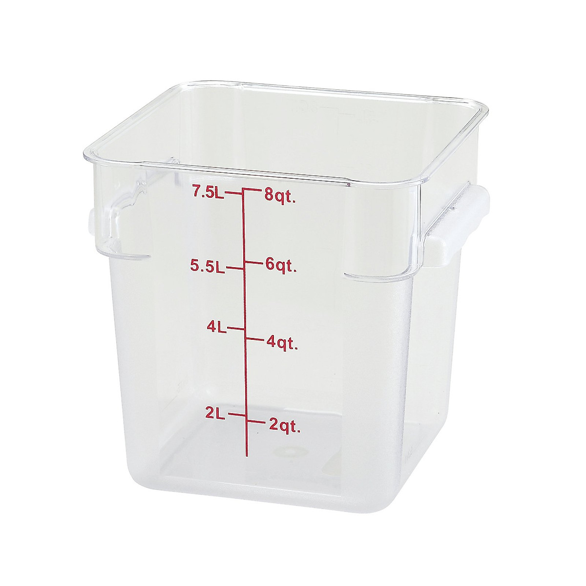 Winco PC Square Storage Container, 8quart,Clear