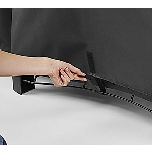 Weber Q 2000 and 3000 Series with Cart Grill Cover, Heavy Duty and Waterproof, Fits Grill Widths Up To 50 Inches