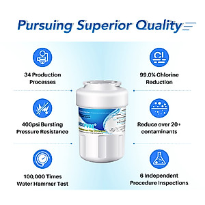 ICEPURE RWF0600A Refrigerator Water Filter Compatible for GE MWF, MWFINT, MWFA, HDX FMG-1, GSE25GSHECSS, 46-9991, GSH25JSDDSS, GSHS6LGBBHSS, PC75009, RWF1060,GSHS6HGDBCSS, 197D6321P006 3PACK