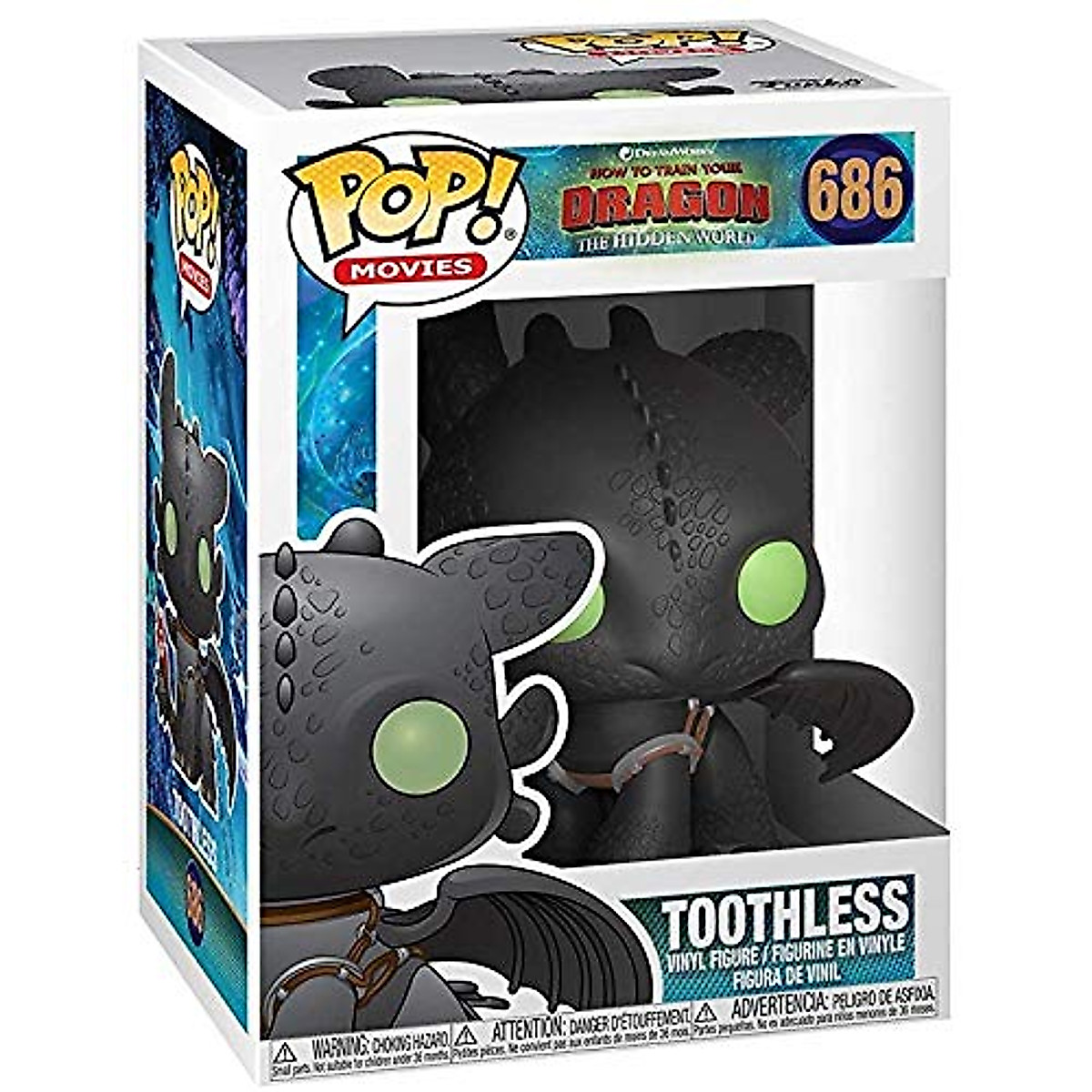 POP Funko How to Train Your Dragon 3: The Hidden World - Toothless Vinyl Figure (Includes Compatible Box Protector Case)