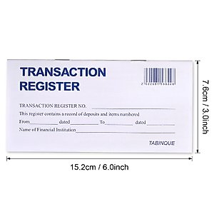 24 PCS Check Registers for Personal Checkbook, Easy to Read Checkbook Register