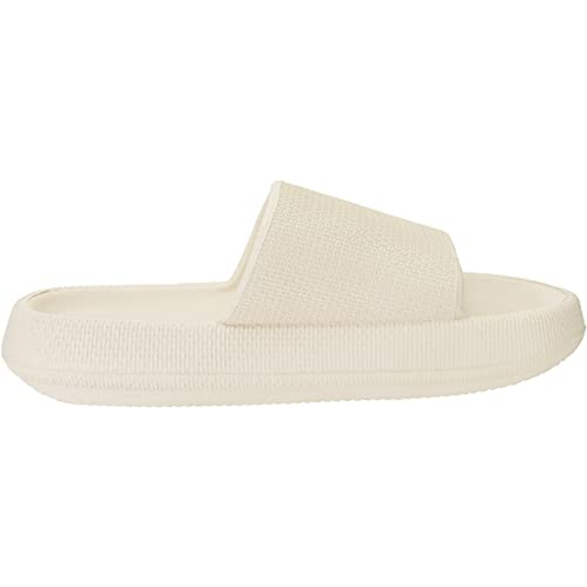 Joomra Shower Slippers for Women Mens Massage Foam Pillow House Bath Bathroom Home Platform Sandals Slipers Cushion Cloud Slides for Ladies Female Male Sandles Beige 39-40