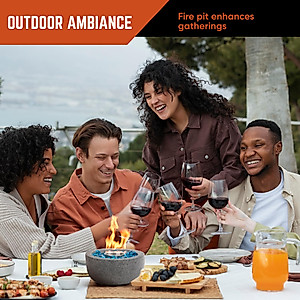 Table Top Firepit, Indoor Outdoor Fire Pit Tabletop & Mini Fireplace - Elegant Fire Bowl for Table, Fire Pit Tabletop Coziness White Pit