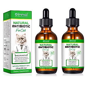 2 Pack - Natural Antibiotics for Cats- Pet Antibiotic - Healing Aid and Skin Repair for Wounds, Sores, and Abrasions, Provides Itch Relief for Irritated Skin