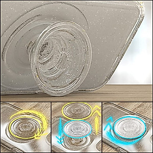 OtterBox + Pop Symmetry Series Clear Case for iPhone 12 Mini, Retail Packaging - Stardust (Silver Flake/Clear) with Stardust Pop