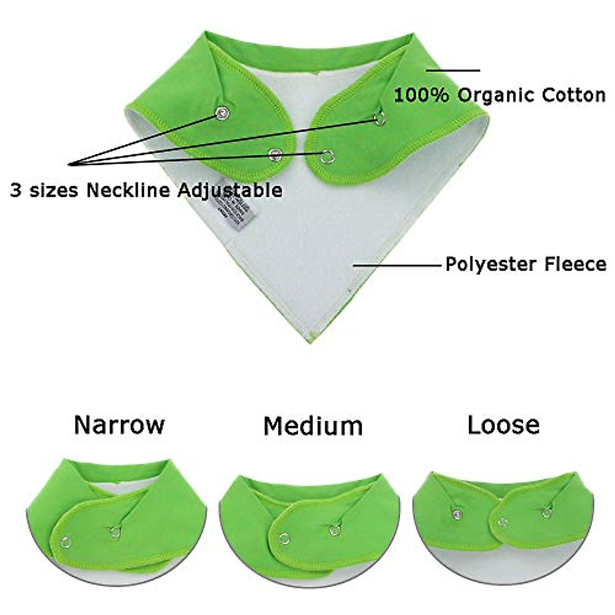 TWINOR 10 Pack Baby Bibs Plain Baby Bandana Drool Bibs for Drooling and Teething, Super Absorbent&Soft Bibs for Baby Boys and Girls