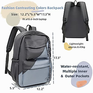 Leaper Water-resistant Laptop Backpacks for Women Lightweight Backpack College Bag Travel Satchel Green