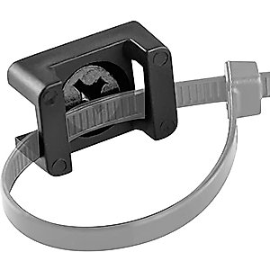 Pro-Grade, Slim, 1"x .6" Cable Tie Mounts With Screws 100 Pack. High Strength, Black Zip Tie Bases For Wire Management. Permanently Anchor To Wall, Desk or Baseboard. Run Cords at Your Home or Office