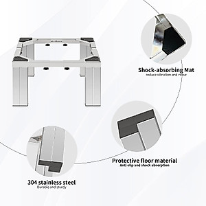 Chinchilla Heavy Duty Mini Fridge Stand-Adjustable Washing Machine Base Stand with 4 Heavy Duty Feet Increase 12 inch Height Universal Dryer Stand for Refrigerator Furniture Washing Dryer