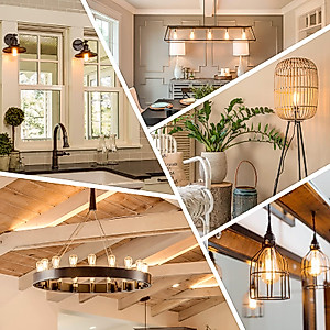 60 Watt Incandescent Edison Light Bulbs, Vintage Dimmable E26 Bulbs, ST64 2200K Warm White Antique 260LM E26 Medium Screw Base Amber Filament Bulbs for Home, Bedroom, Office, Decorative Lamp(4-Pack)