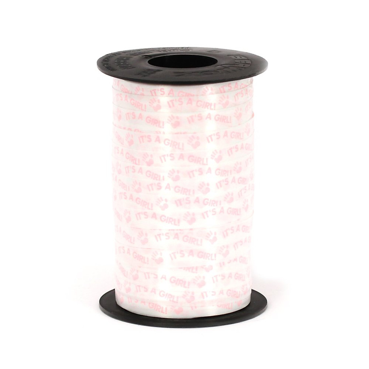 Berwick 3801302 It's A Girl Printed Curling Ribbon, 3/8-Inch Wide by 250-Yard Spool, Pink