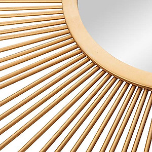 Patton Wall Decor 30" Gold Spoked Sunburst Wall Accent Mirror