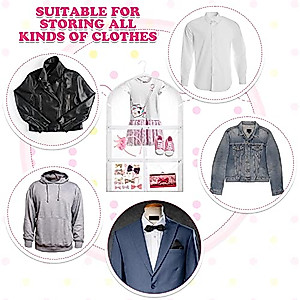 Dance Costume Garment Bag PVC Plastic Bag Holder Clear with Garment Rack Hanging Pack to Dance Bag Children Clothes Storage Costume Bags Organizer Zipper Pockets for Kid Girls, 23.6 x 35.4 In(6 Pcs)