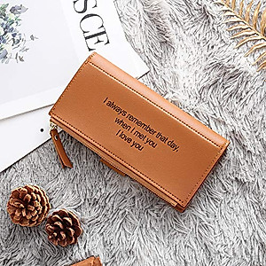 Personalized Wallets for Women, Custom Photo Wallet for Women Travel Wallet for Mom Wife Girls Grandma Mothers Day Gift, Custom Women Wallets for Birthday Anniversary Valentine's Day Graduation Gift (Style 10)