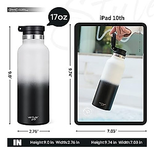 Venture Pal 17 oz Vacuum Insulated Water Bottle - Stainless Steel Thermo Jug with Straw Lid & Portable Carrying Handle - Leak Proof Water Jug for Men and Women