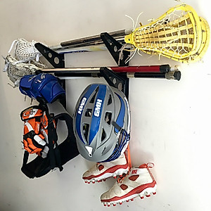 StoreYourBoard Lacrosse Stick Wall Storage Rack, Lax Sticks Pads and Equipment, Home and Garage Organizer Mount