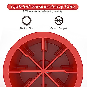 Rophor Trailer Jack Block, RV Jack Blocks for Travel Trailer 5th Wheels Hydraulic Jack, Up to 6,500 lbs, Stabilize Your RV, Trailer, Camper Pack of 2 with Carrying Bag